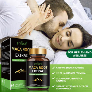 BIYODE Maca Root Extract Capsules 1500 mg with Black + Red + Yellow